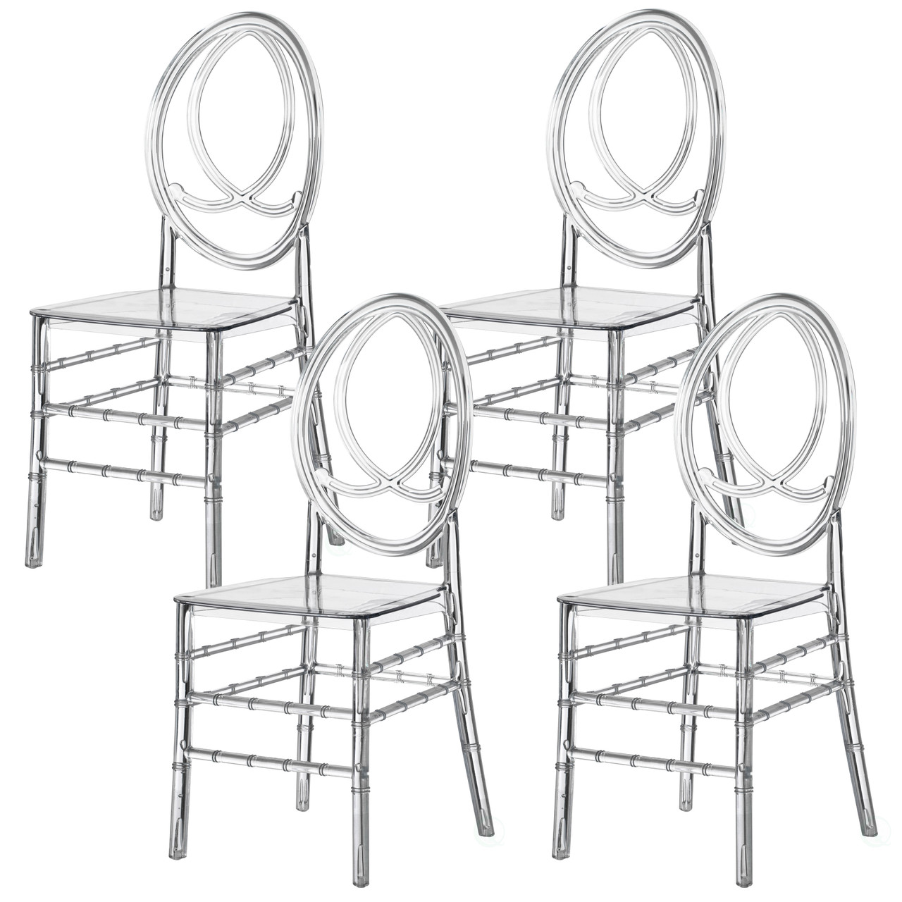 Modern Acrylic Phoenix Dining Chair, Stackable Transparent Party Chair ...