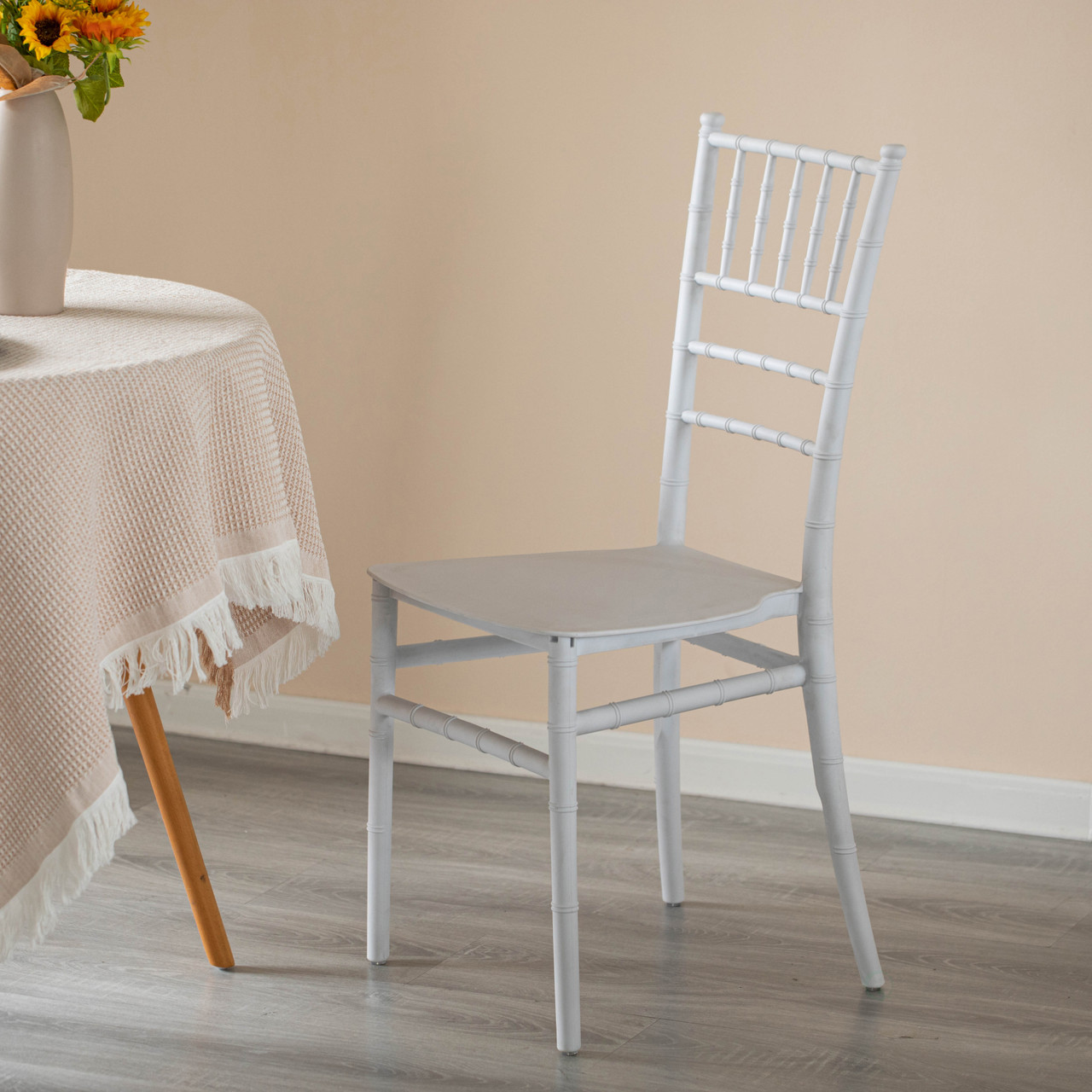Modern White Stackable Chiavari Dining Chair, Seating for Dining ...
