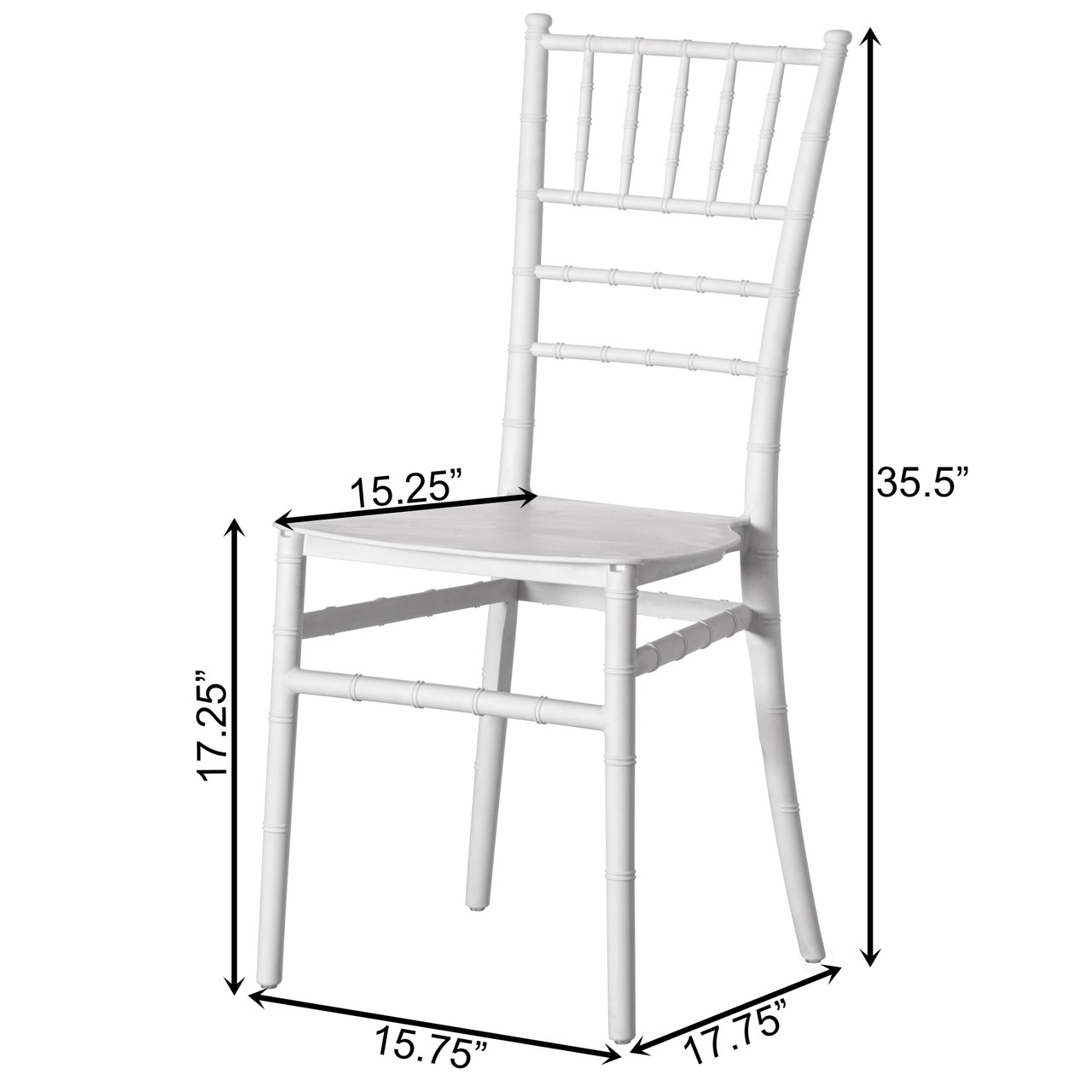 Modern White Stackable Chiavari Dining Chair, Seating for Dining ...