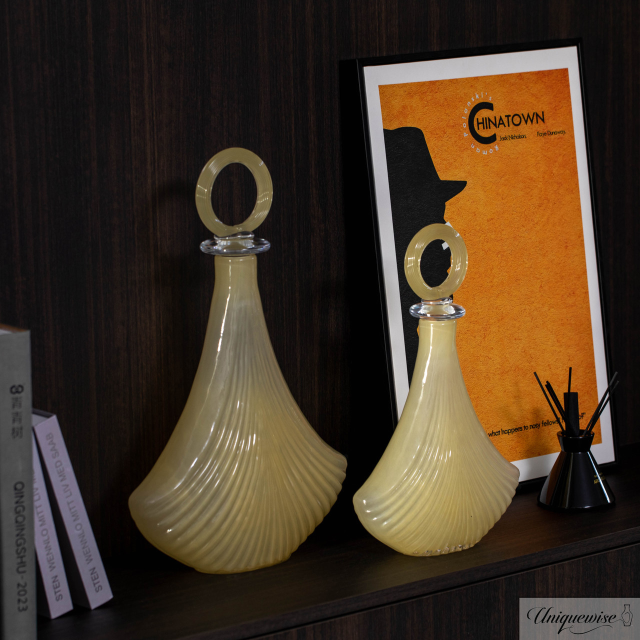 Unique 20-Inch and 16-Inch Decanter-Inspired Glass Vases - Ideal ...