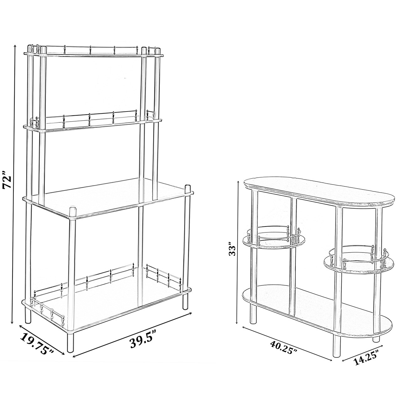 Bartender Serving Display Station, Bar Console Working Counter with ...