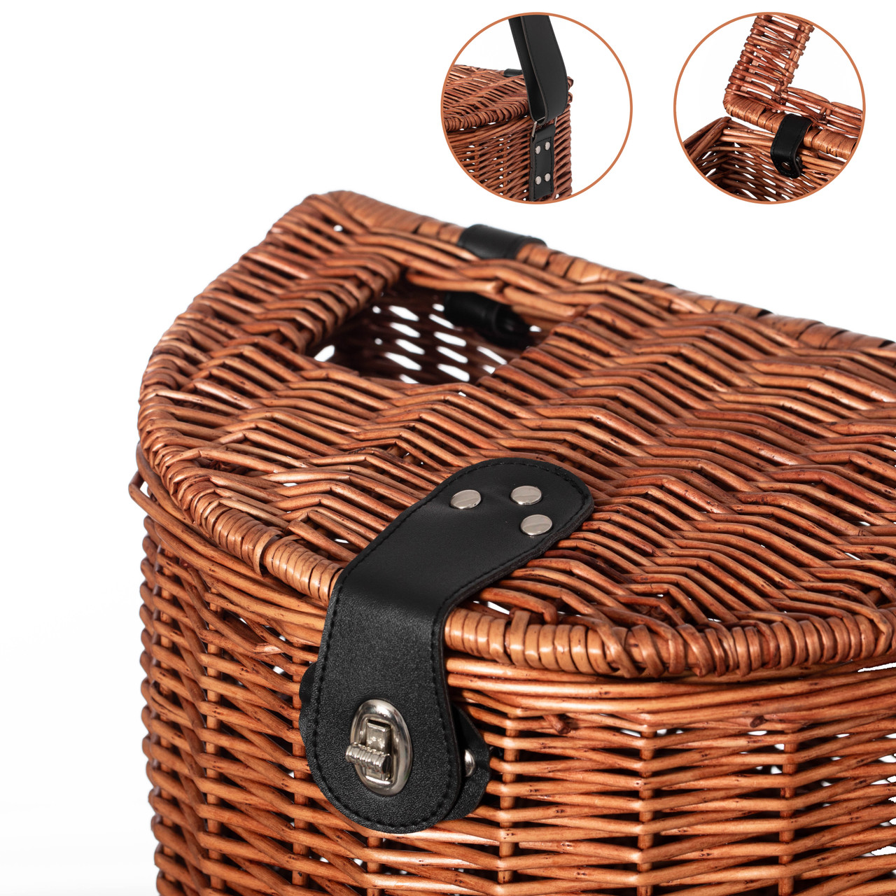 Outdoor Classic Willow Wicker Trout Fishing Creel Basket with Faux ...