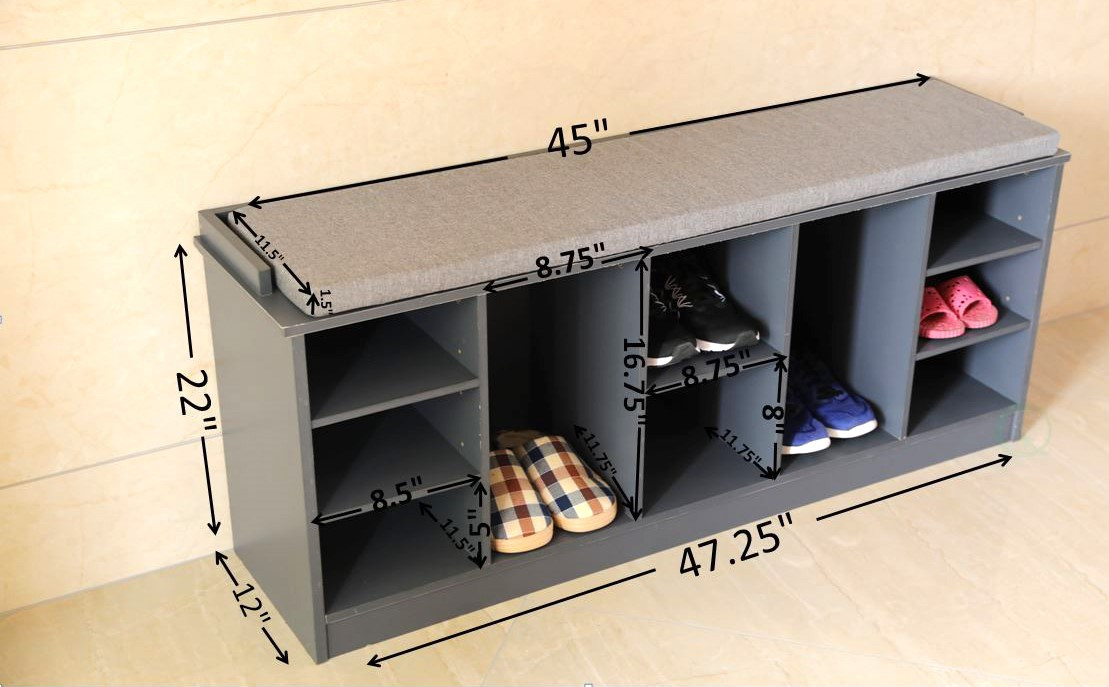 Buy Wholesale QI003280L Wooden Shoe Cubicle Storage Entryway Bench with ...