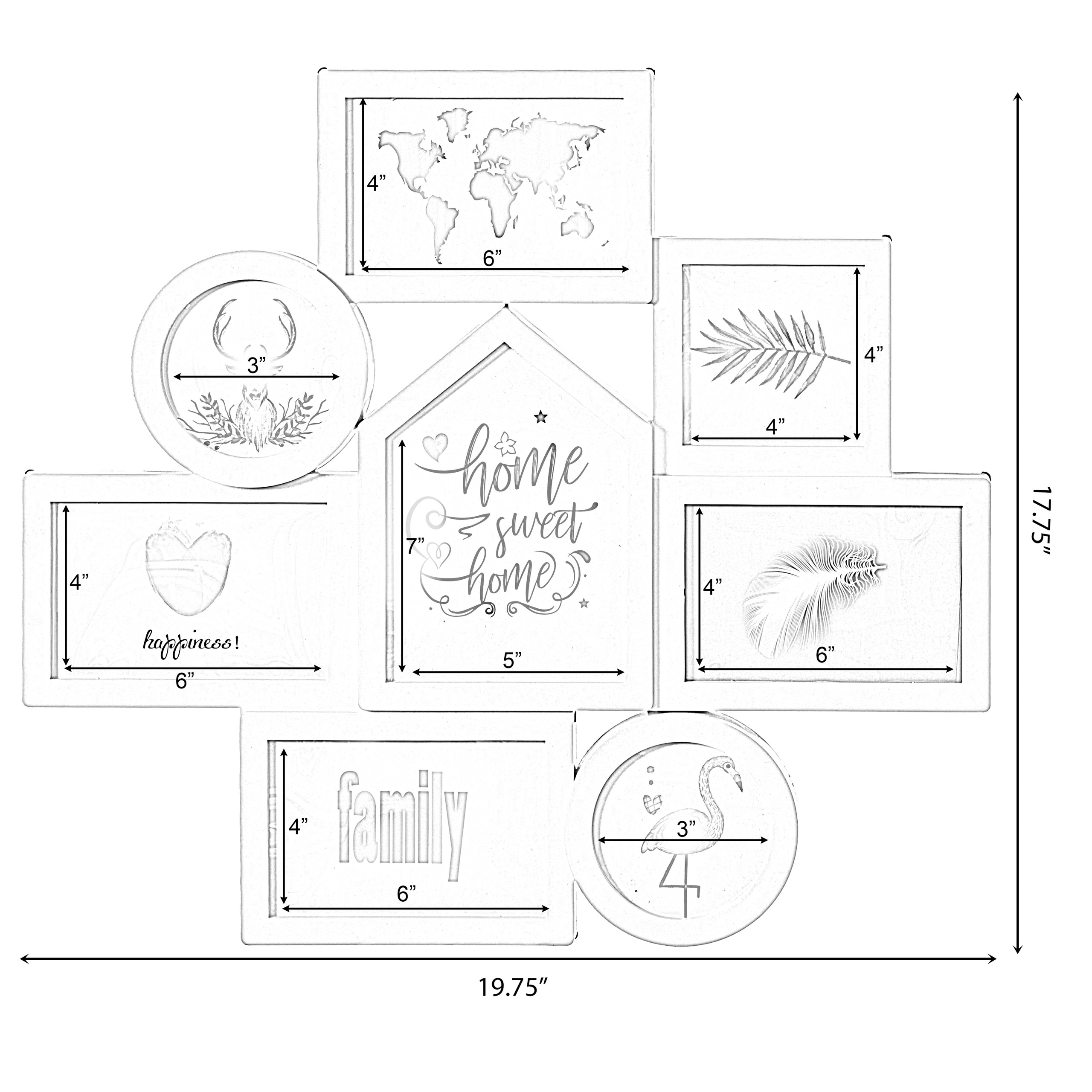 Buy Wholesale QI004488.WT Decorative Modern Wall Mounted Multi Photo ...