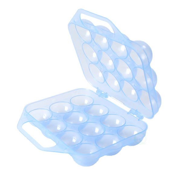 Clear Plastic Egg Carton-12 Egg Holder Carrying Case with Handle ...