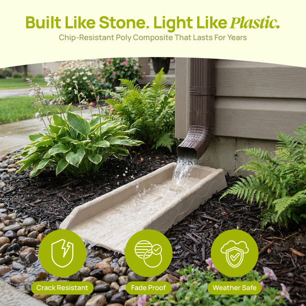 Gardenised Rain Gutter Downspout Splash Block Splash Guard Drain Tray ...
