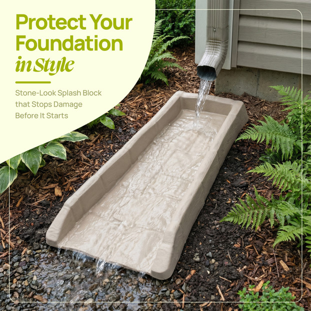 Gardenised Rain Gutter Downspout Splash Block Splash Guard Drain Tray ...