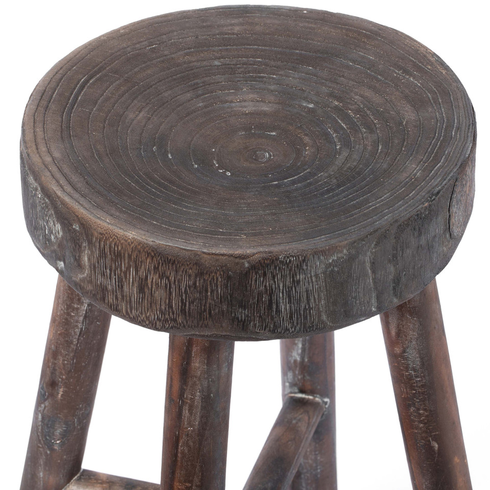 Buy Wholesale QI003846.2 Antique Round Wooden Chair Log Cabin Stools ...
