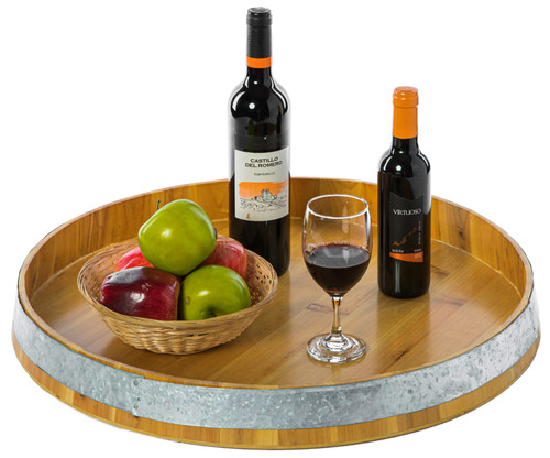 Buy Wholesale QI003765.L Large Barrel Head Decorative Storage Serving Tray