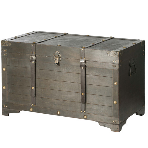 Buy Wholesale QI003943.L Brown Large Wooden Storage Trunk with Lockable ...