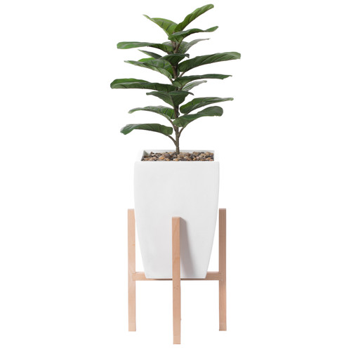 Buy Wholesale QI004000 Indoor Decorative Square Planter With Wooden Stand