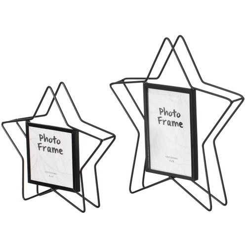 Buy Wholesale QI004498 Modern Star Shape Black Metal Decor Photo Frame ...