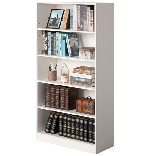 Freestanding Classic Wooden Display Bookshelf, Floor Standing Bookcase ...