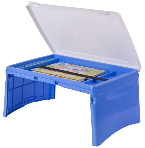 Buy Wholesale QI003430.B Blue and White Kids Portable Fold able Plastic Lap Tray
