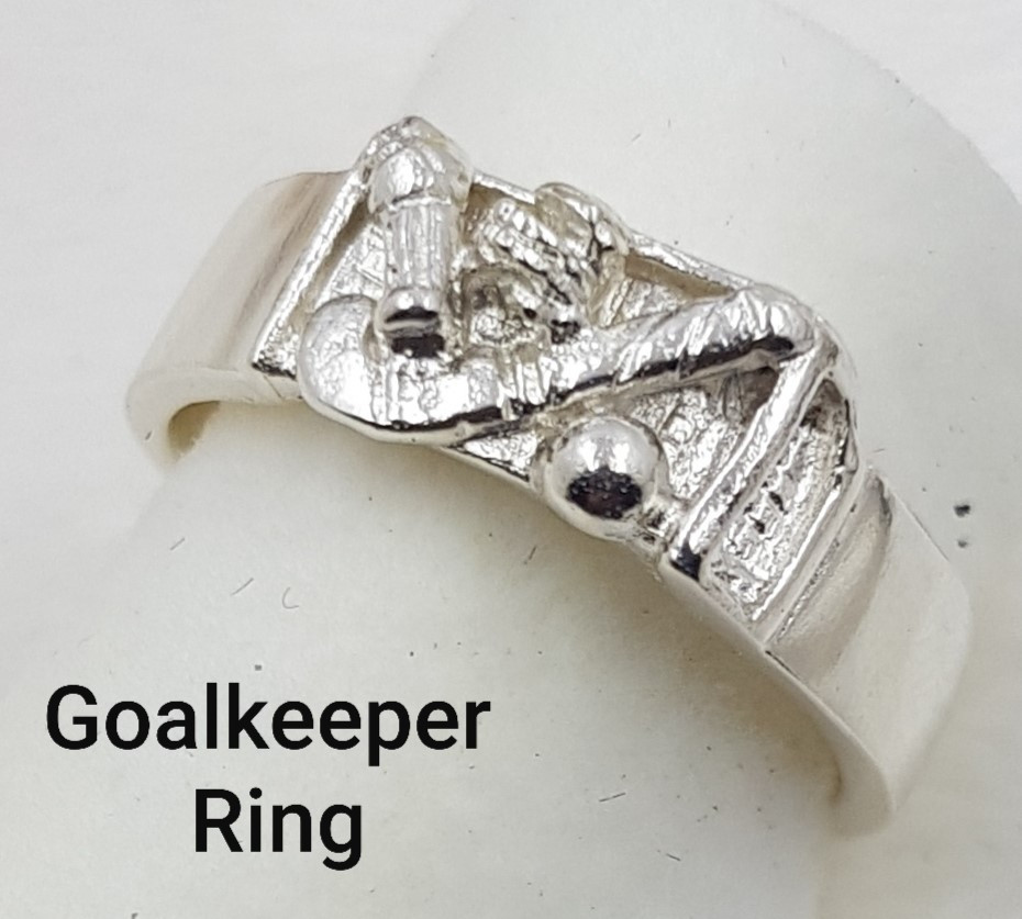 Solid Silver Goalkeeper Ring - Jewellery Design By Michele