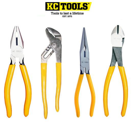 KC TOOLS 4PCE TRADE SERIES PLIER SET.