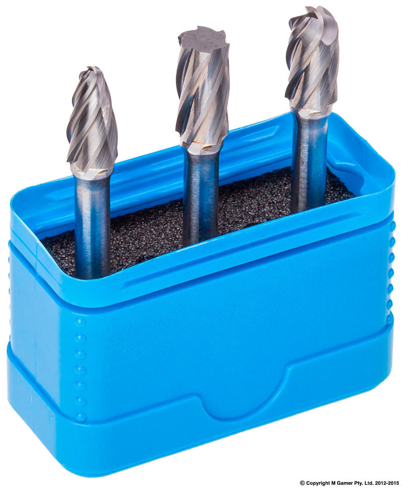 CBSET3NF, Morrisflex 3/8 Head Non-ferrous Carbide Burr 3 Piece Set