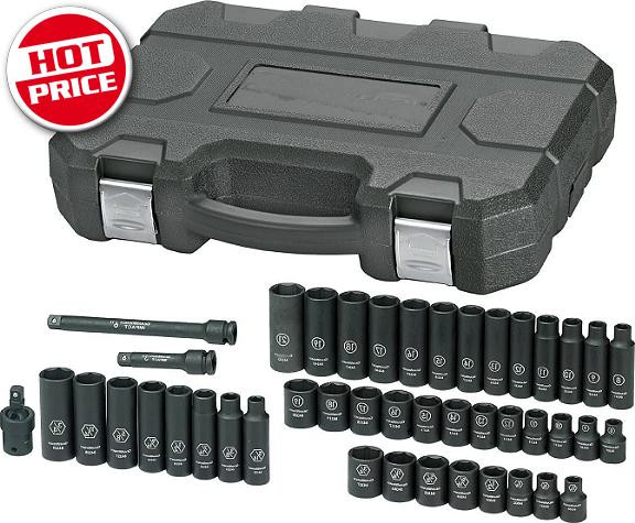PSI-38DSIS, PSI 42pce Ultimate 3/8" Deep & Shallow Impact Socket Set