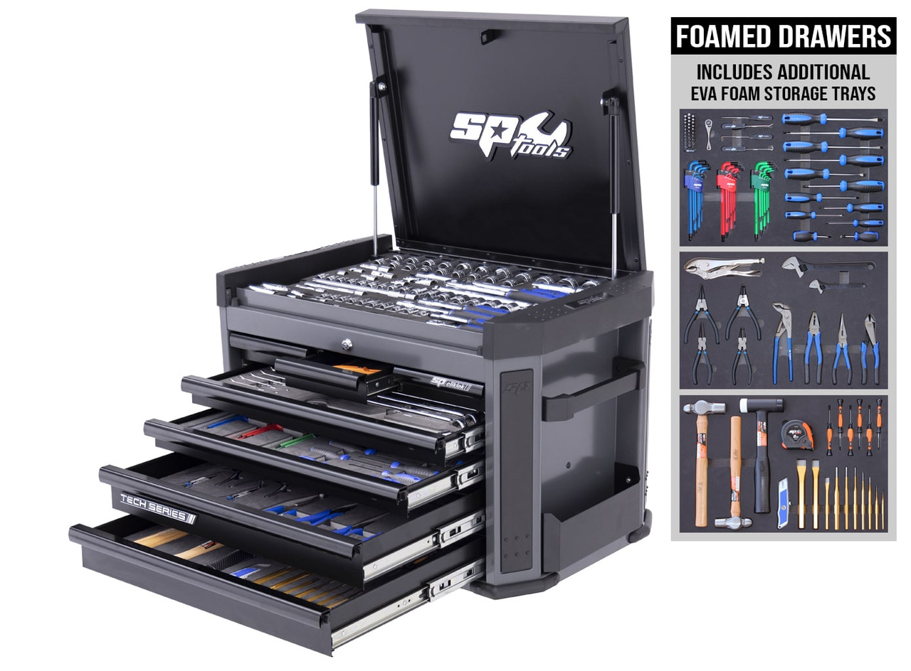 SP50132D, SP Tools 305 Pce METRIC ONLY Diamond Black Toolkit