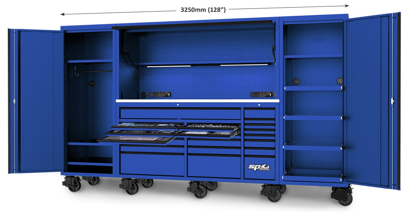 SP50845BL, SP Sumo 704p Workstation Tool Kit 128" MM/SAE Blue. Free ...