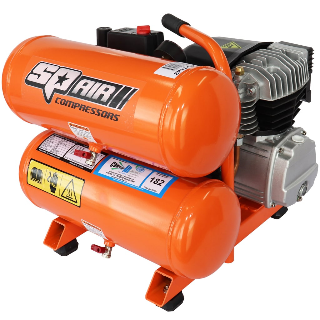 SP12-16X, SP Air 2hp Trade Dual Tank Portable Air Compressor