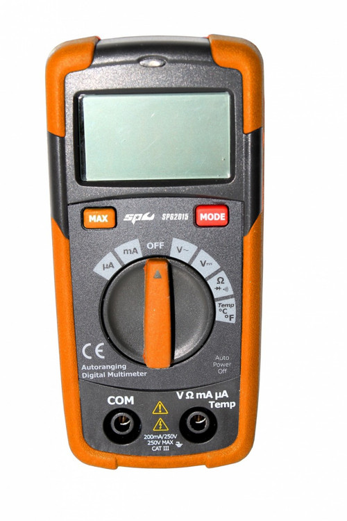 SP62015, SP TOOLS POCKET DIGITAL MULTIMETER WITH TEMPERATURE PROBE