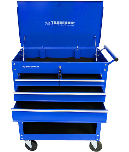 6052, Tradequip Workshop Tool Trolley 4 Drawer Lockable Top