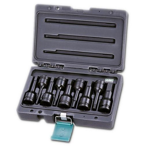 King Tool 9Pce 1/2" Drive Metric Inhex Impact Socket Set