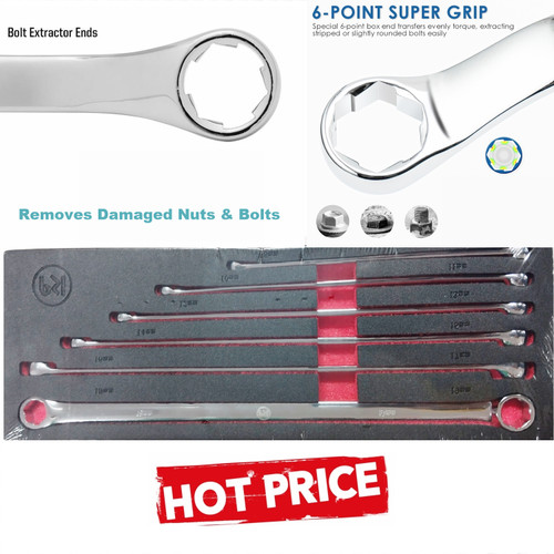 PSI Metric X-Long Extractor Head Double Ring Spanner Set (PSI-0202)