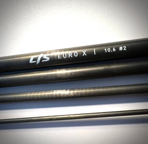 Euro X 10'6" 2 Weight Rod Blank P2000 Polished Carbon - FlySpoke