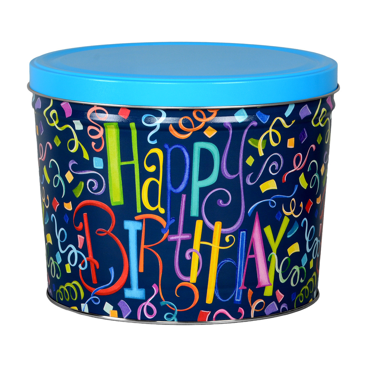 Happy Birthday Tin - 2 Gallon - Popcorn Works