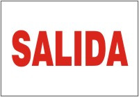 Salida- Spanish safety sign