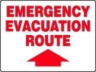 Evac & Shelter signs direct others to safety.