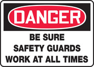 Machine Guarding Signs serve as a safety warning.