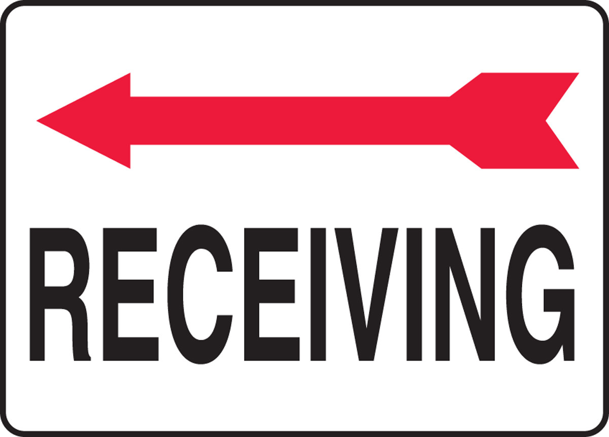 Receiving Sign- Arrow Left Sign provides direction.