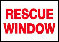 RESCUE WINDOW LABEL