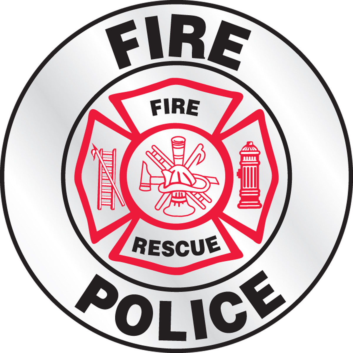 Fire Police Emergency Response Helmet Sticker