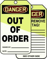 Danger Out Of Order Tag- Lumi Glow Tag TAL121