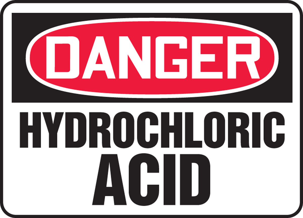 Danger - Hydrochloric Acid Sign MCHD73