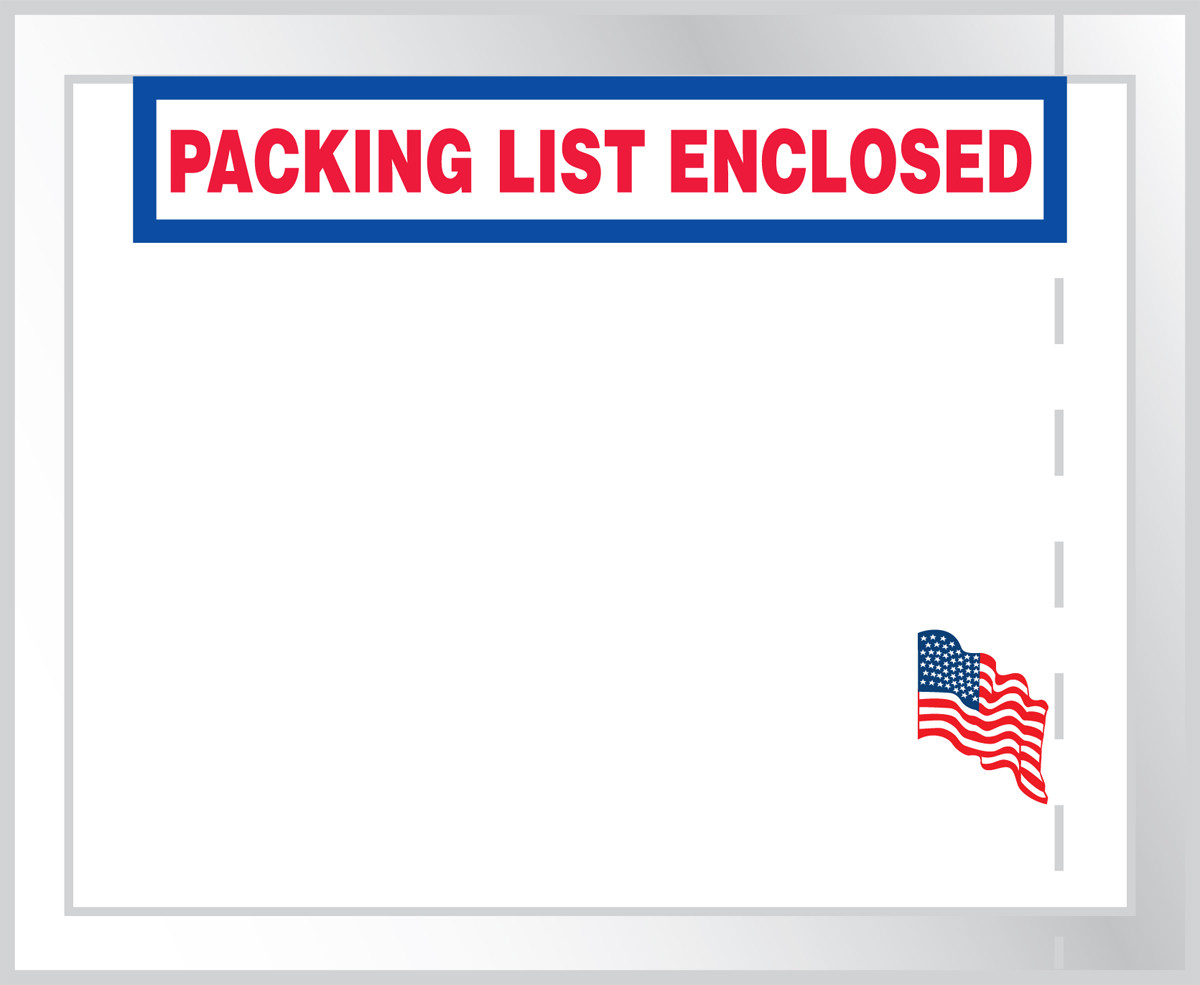 PACKING LIST ENCLOSED ENVELOPE