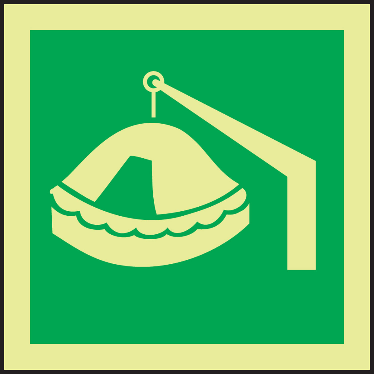 Davit Launch Life Raft IMO Sign