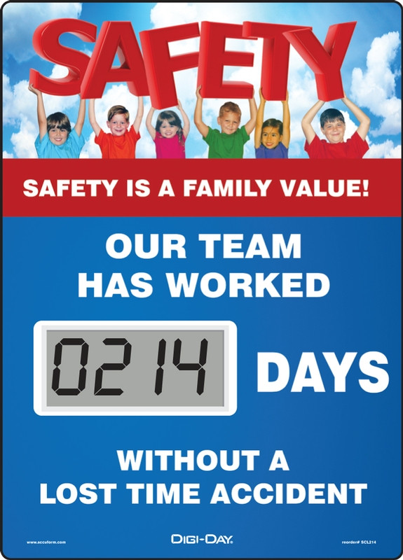 Mini Electronic Safety Scoreboard Digi Day SCL214