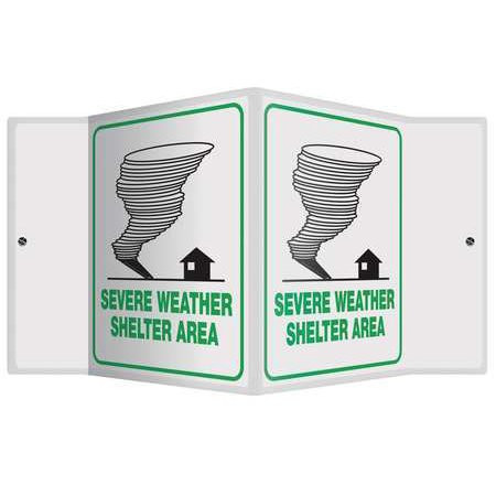 3D Severe Weather Shelter Emergency Safety Sign