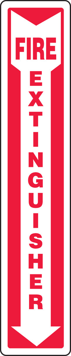 Fire Extinguisher - 7" x 10" - Adhesive Vinyl - Safety Sign