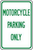 Designated Parking Signs alert others to restrictions.