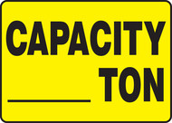 Capacity Signs warn of certain capacities.