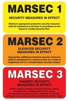 MARSEC Signs comply with US Coast Guard regulations.