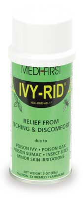Ivy Rid- Poison Ivy Spray for quick relief.