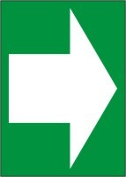 White-Green Arrow Sign