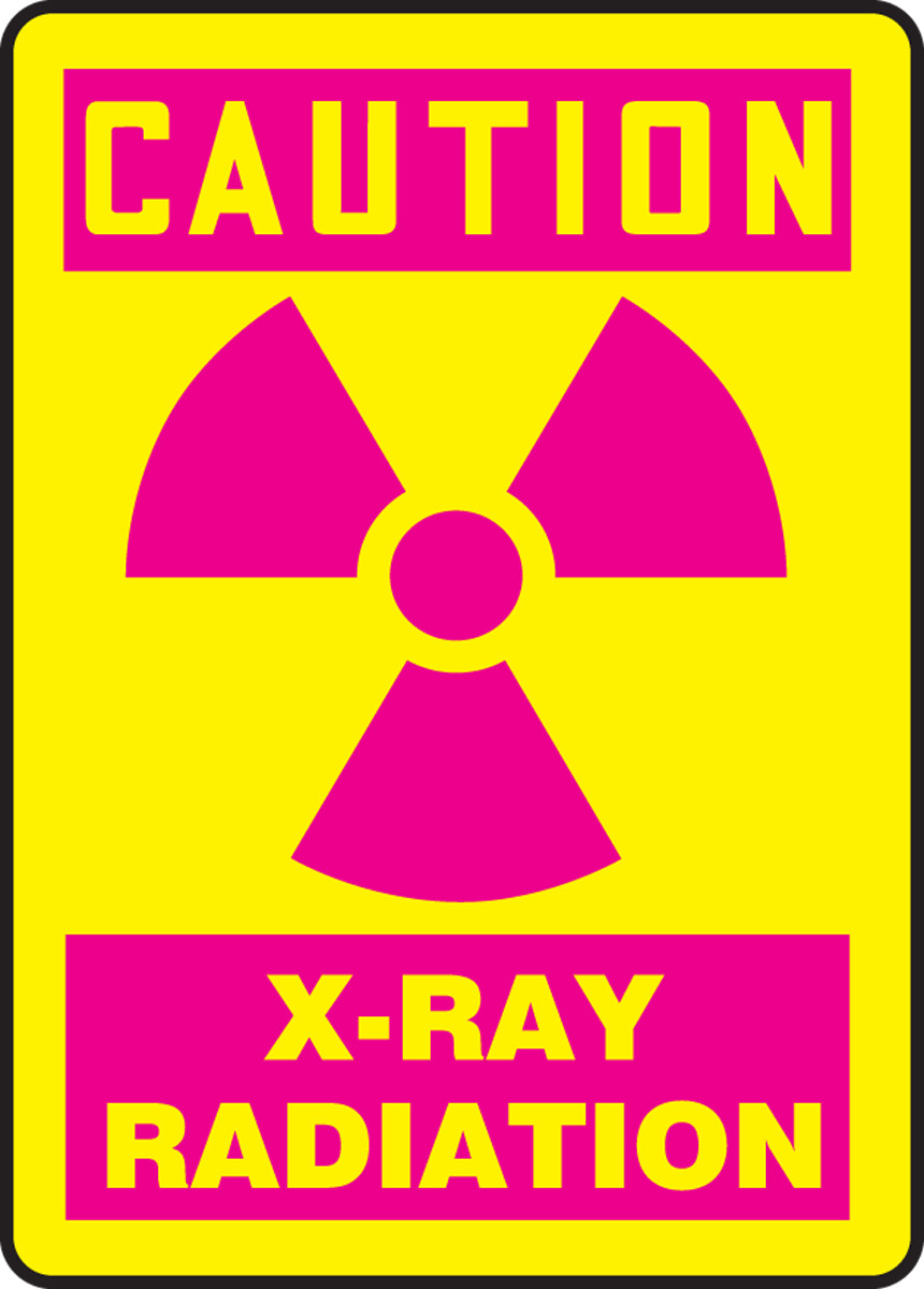 X-Ray Radiation - 7" x 10" - Plastic - Safety Sign